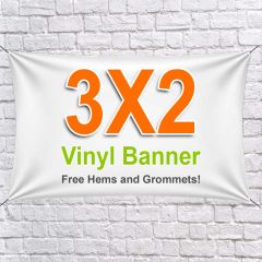 Custom Vinyl Banner Printing | Vinyl Banners with free hems and grommets!